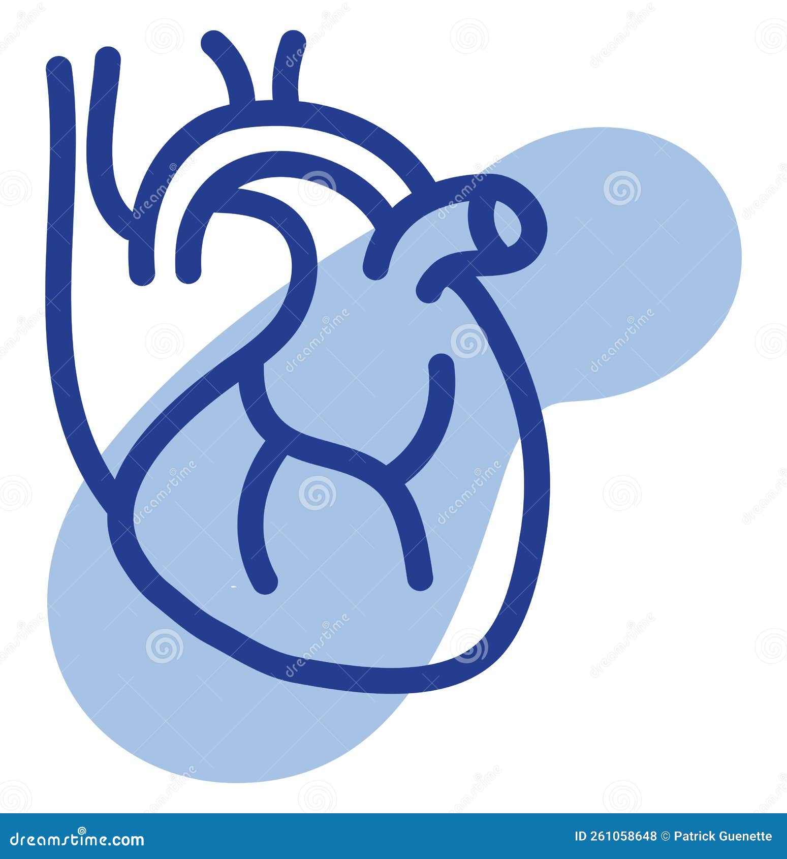 Healthy heart, icon stock vector. Illustration of science - 261058648