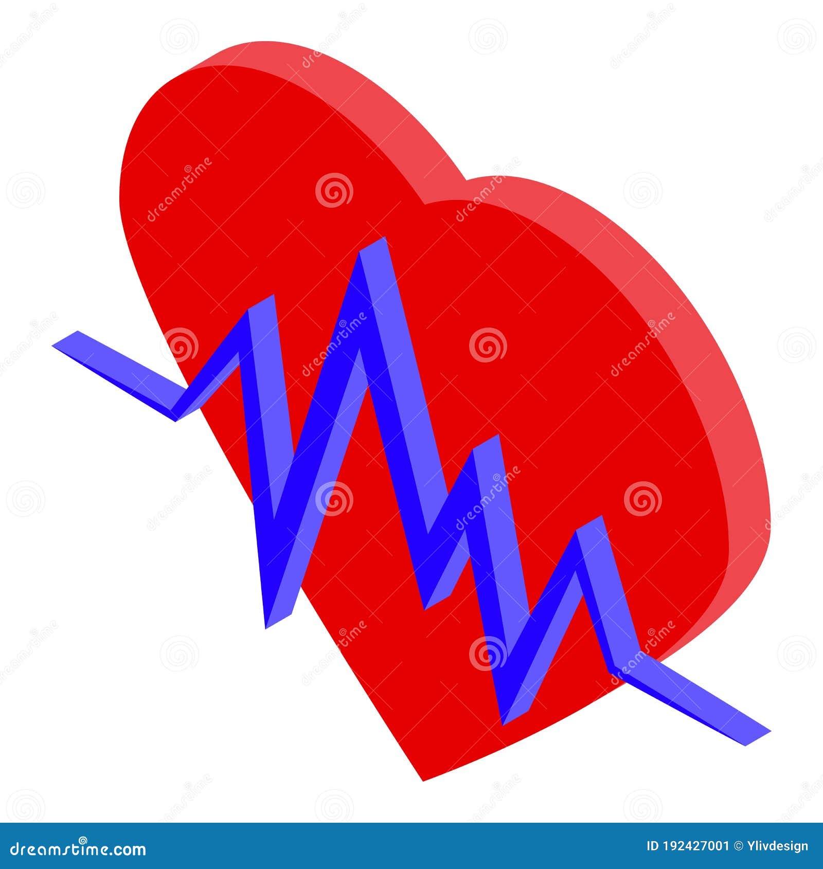 Healthy Heart Rate Icon, Isometric Style Stock Vector - Illustration of ...