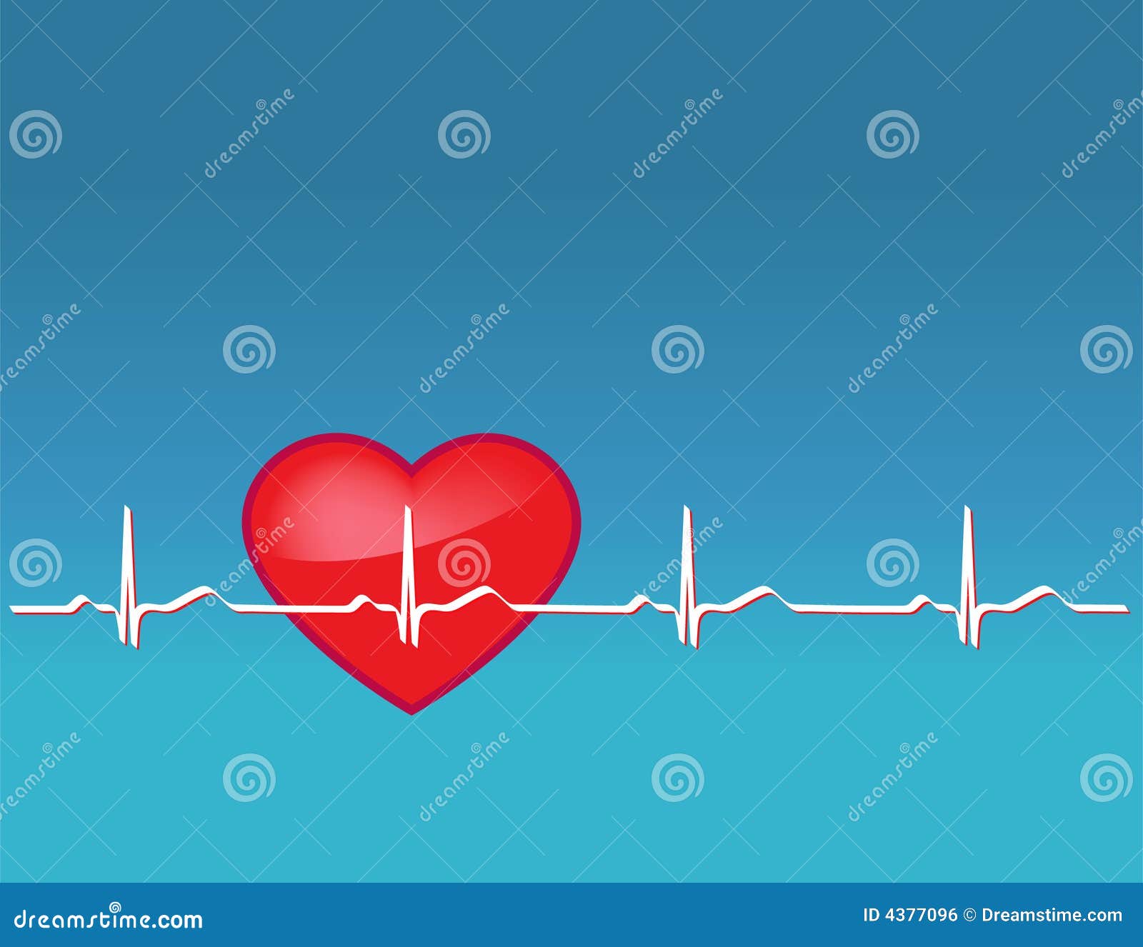 Healthy Heartbeat Electrocardi Stock Vector - Illustration of heart ...