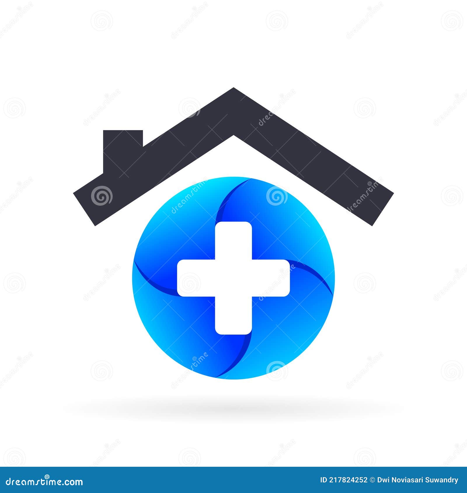 Healthy Home Logo Forming Plus Symbol Stock Vector - Illustration of ...