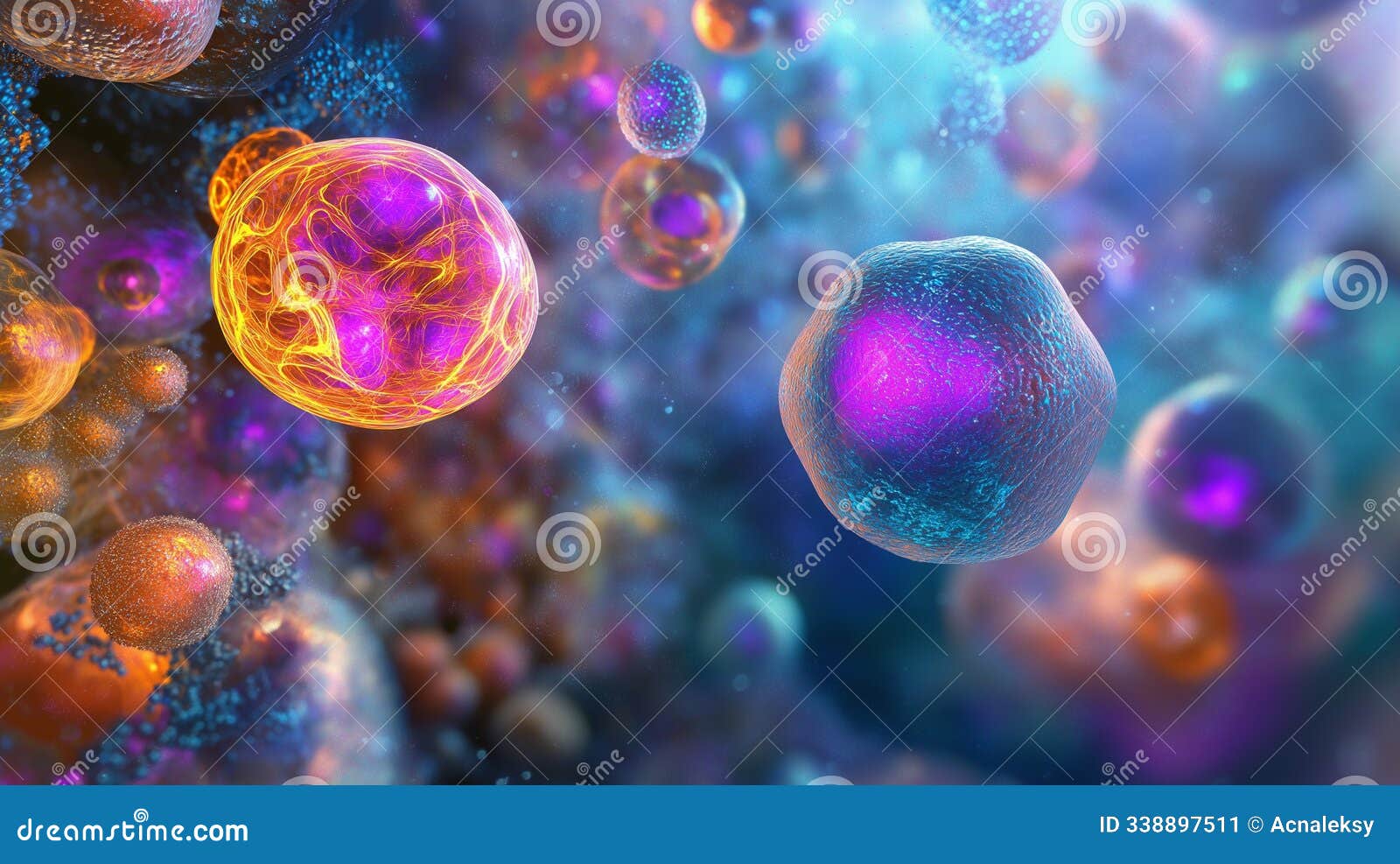 Healthy Human Cell with Its Nucleus Stock Image - Image of bacteria ...