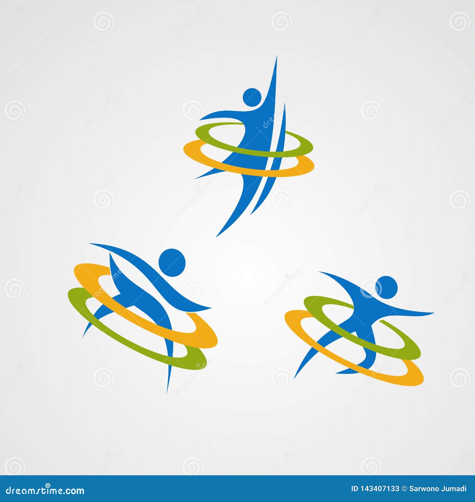 Healthy Human Logo Vector Set, Icon, Element, and Template for Company ...