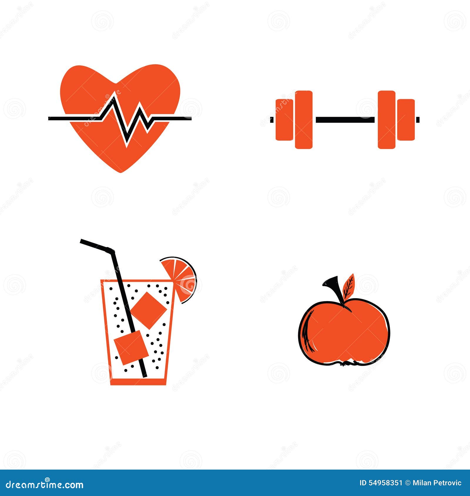 Healthy icon stock vector. Illustration of abstract, colorful - 54958351