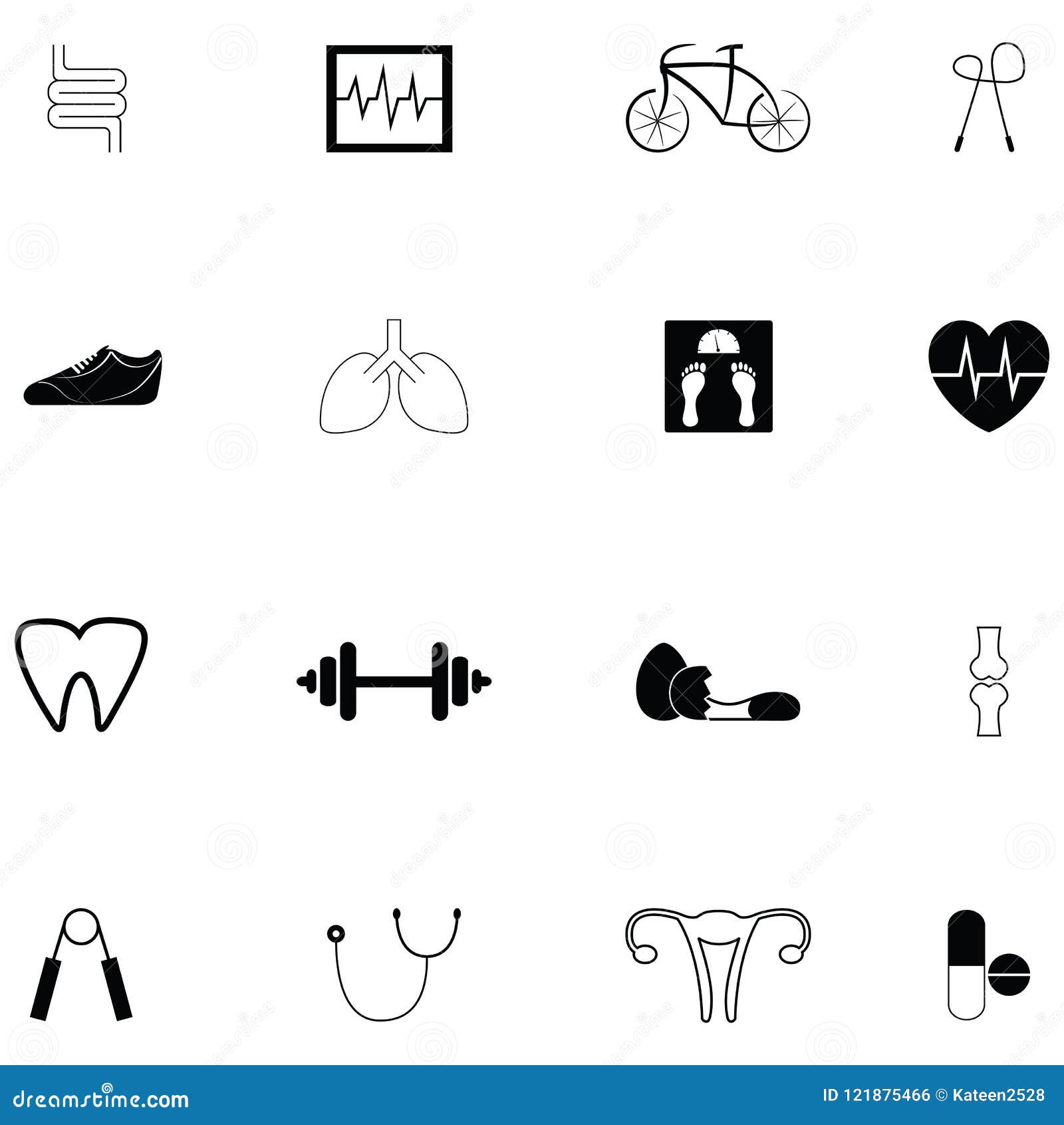 Healthy icon set stock vector. Illustration of icon - 121875466