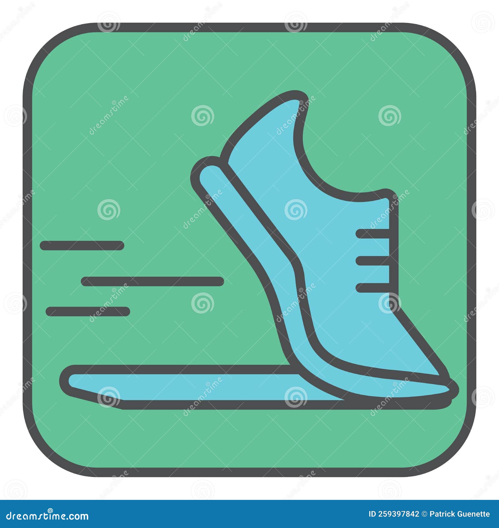 Healthy jogging, icon stock vector. Illustration of young - 259397842