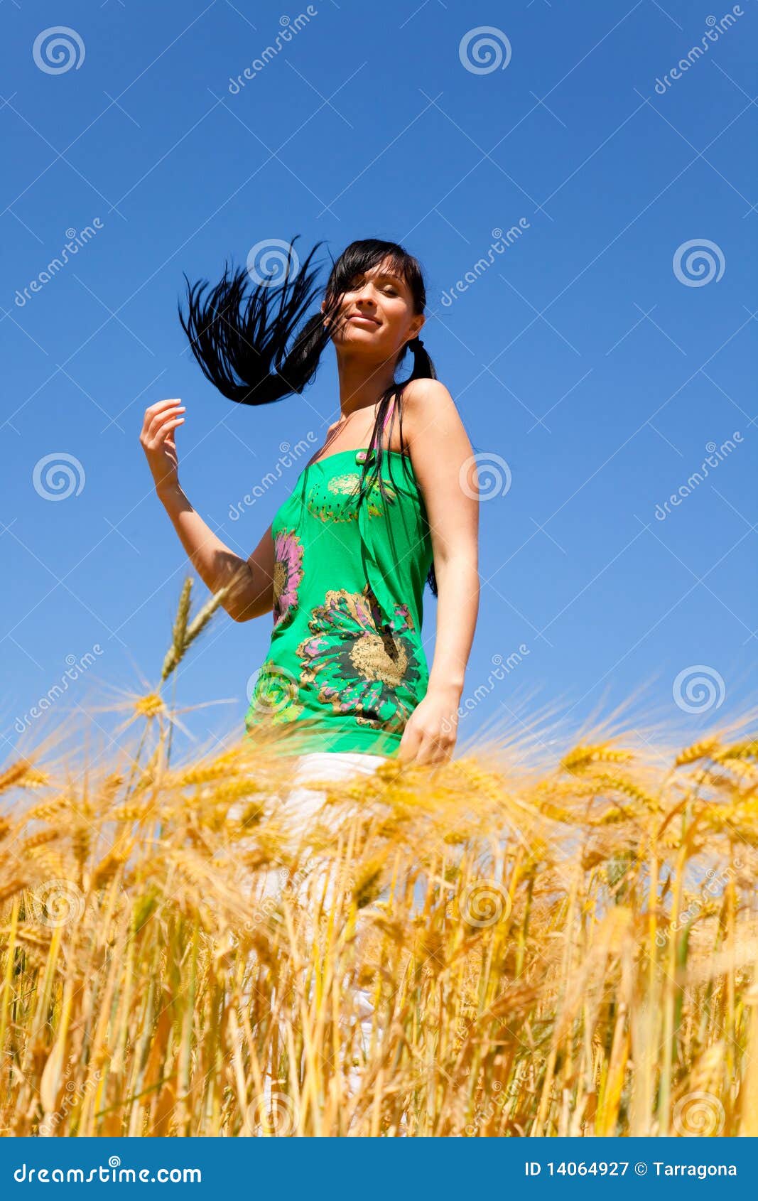 Healthy joyful female life stock image. Image of grass - 14064927