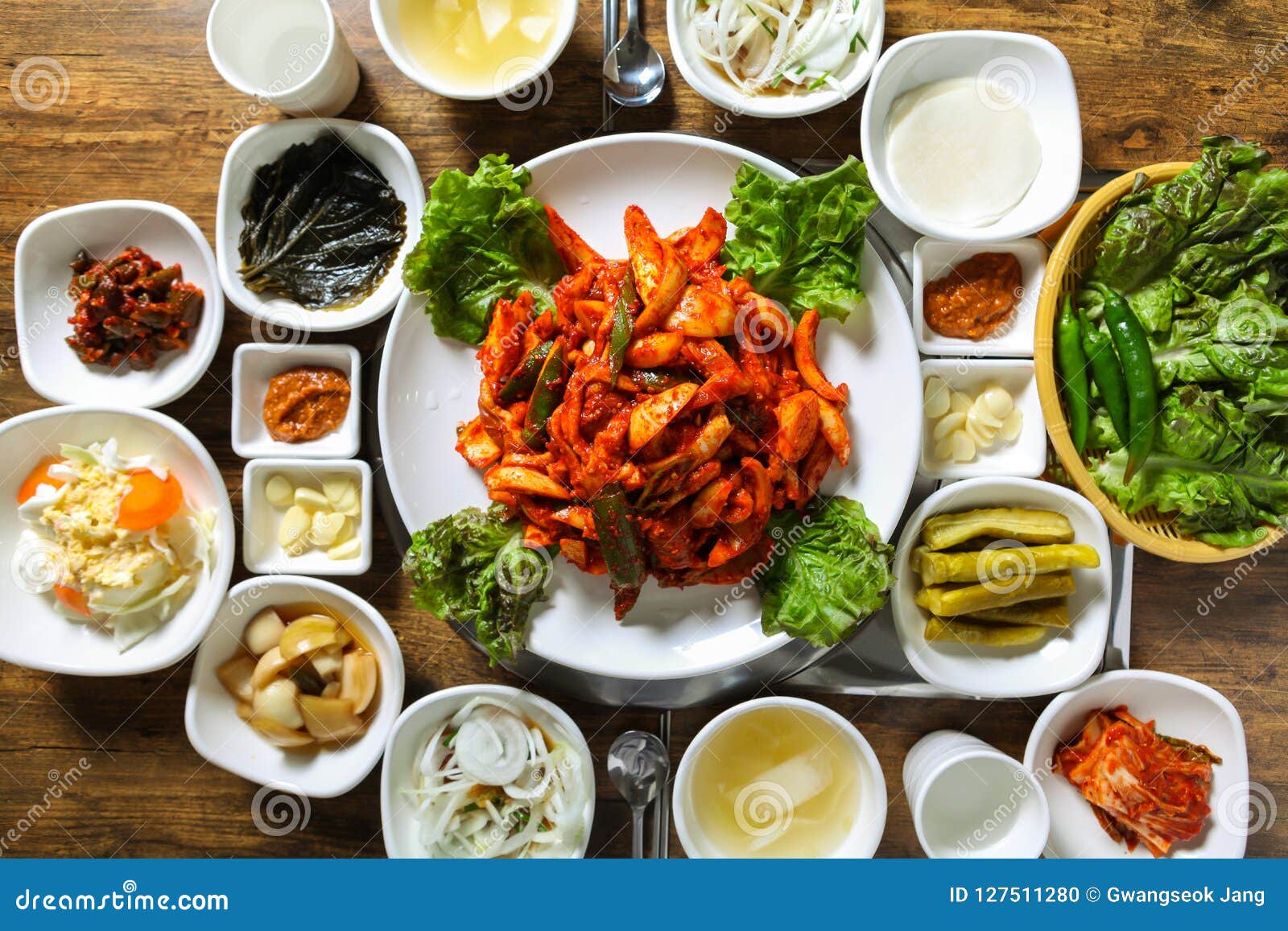 Healthy Korean Dining Table Stock Photo - Image of cook, dinner: 127511280