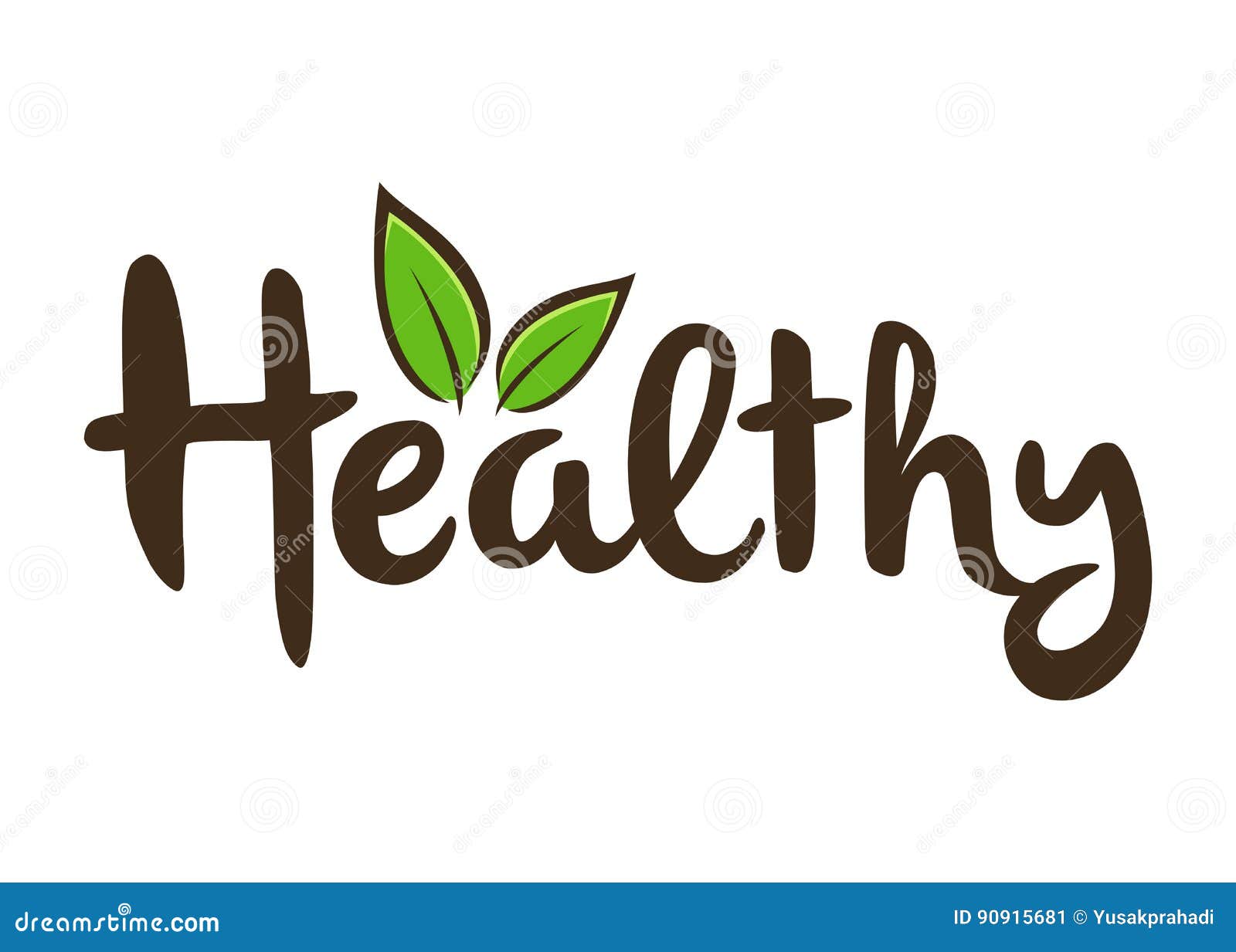Healthy Lettering Typography Art Stock Vector - Illustration of ...