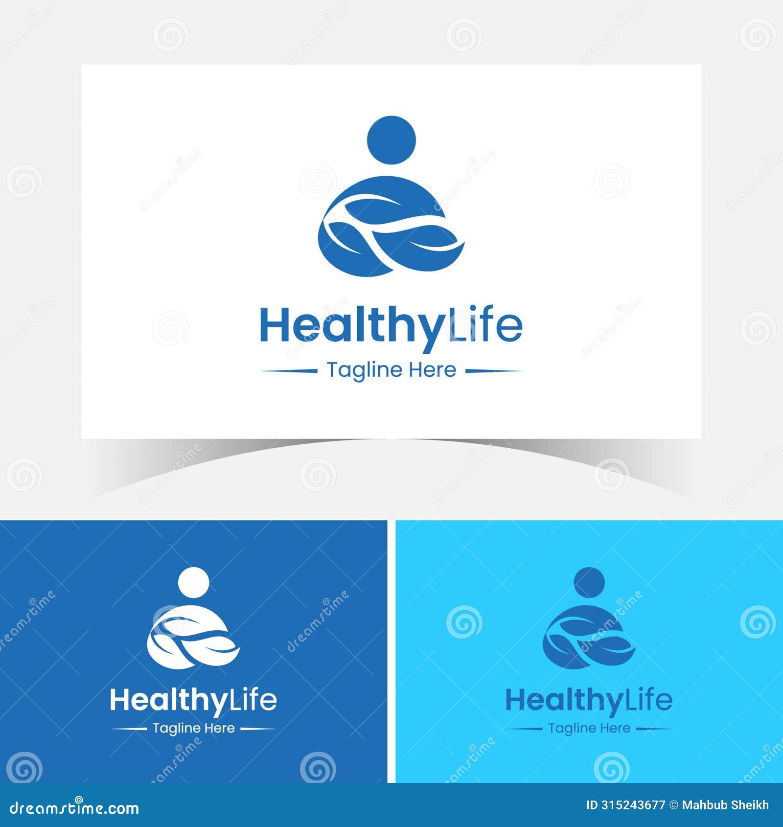 Healthy Life Logo Design Template Stock Illustration - Illustration of ...