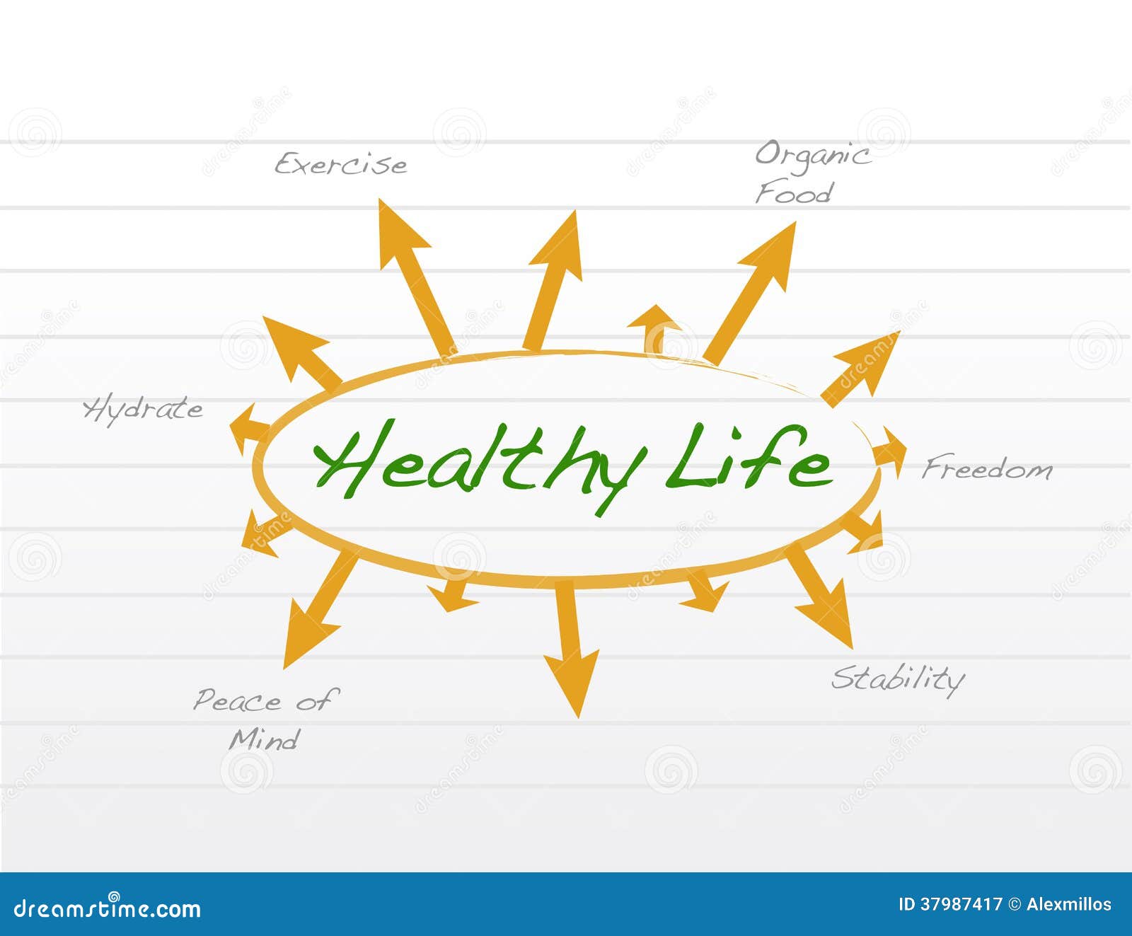 Healthy Life Model Illustration Design Stock Illustration ...