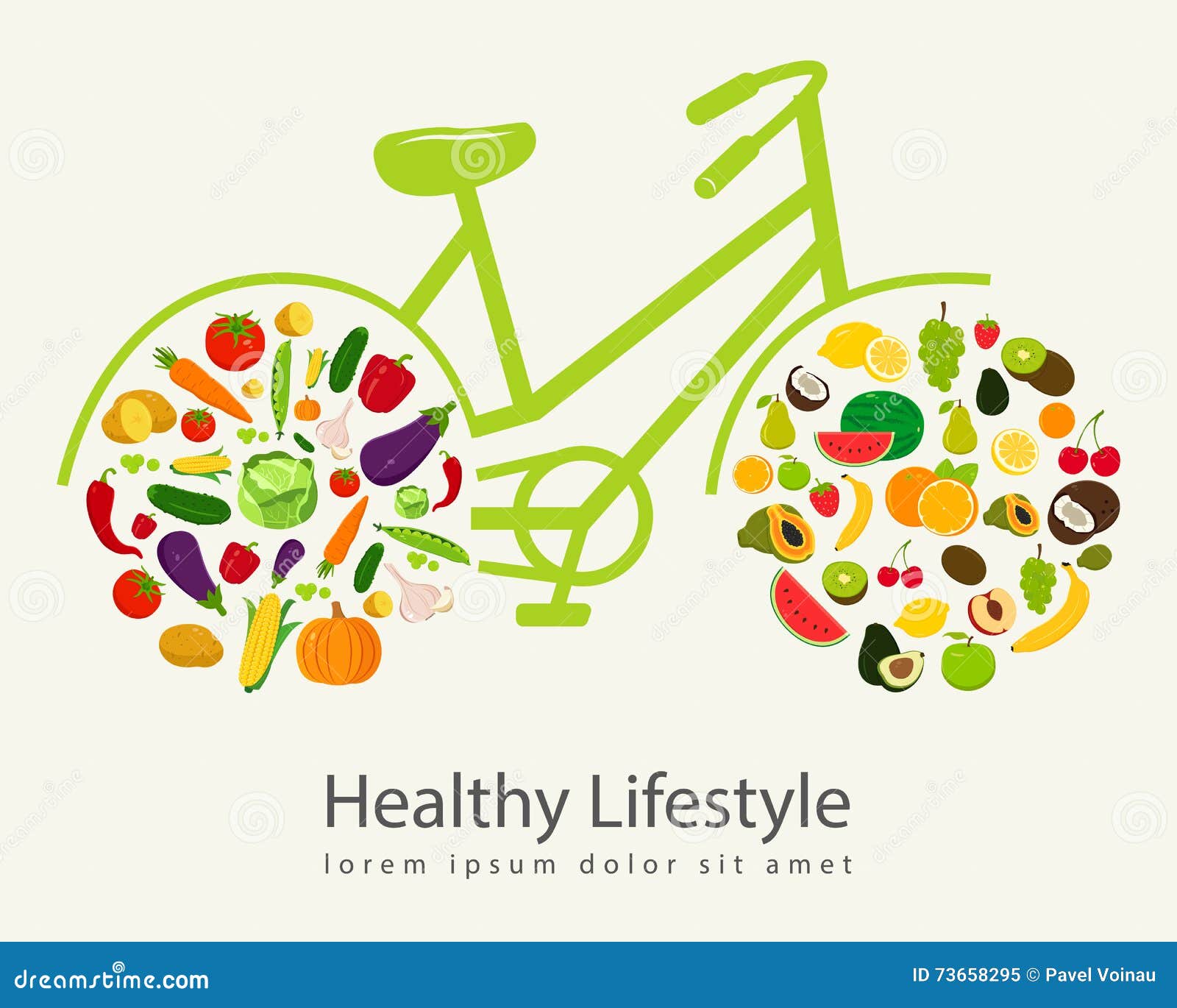 Healthy Lifestyle Concept in Modern Flat Design. Vector Stock Vector ...