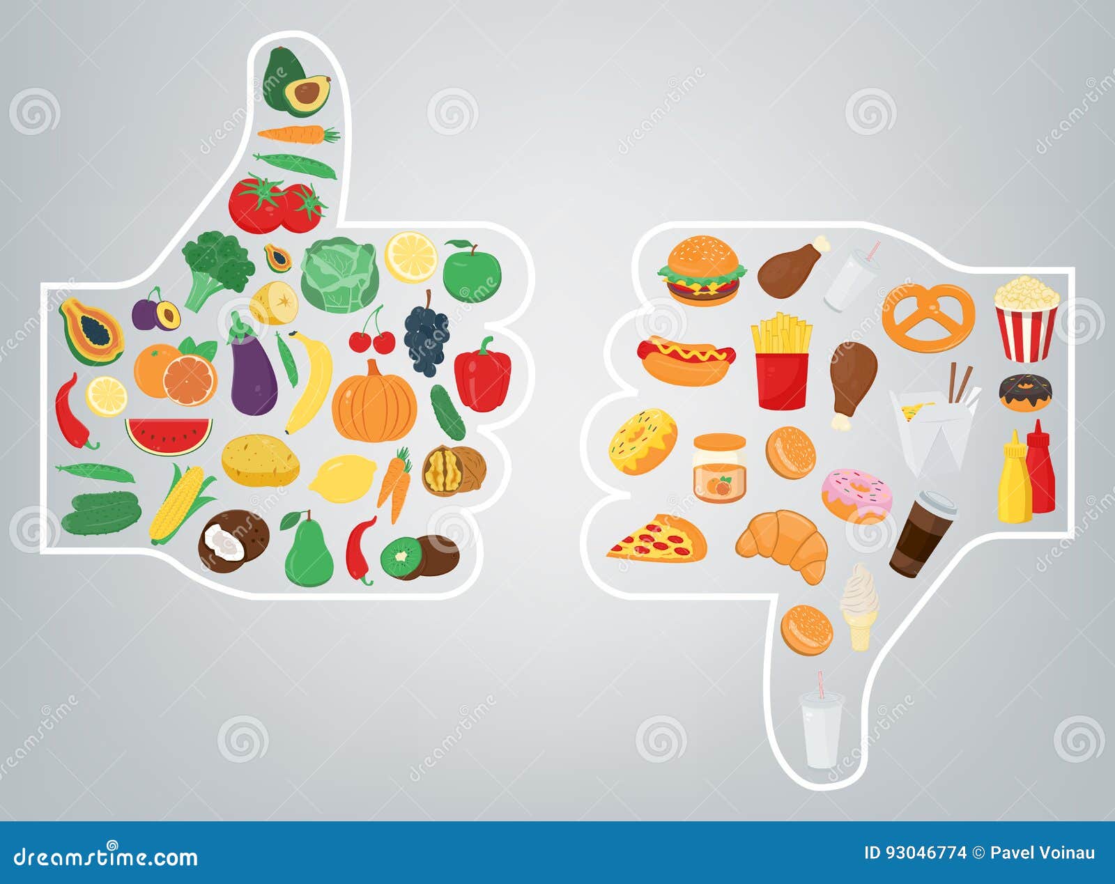 Healthy Lifestyle Concept. we are What we Eat Stock Vector ...