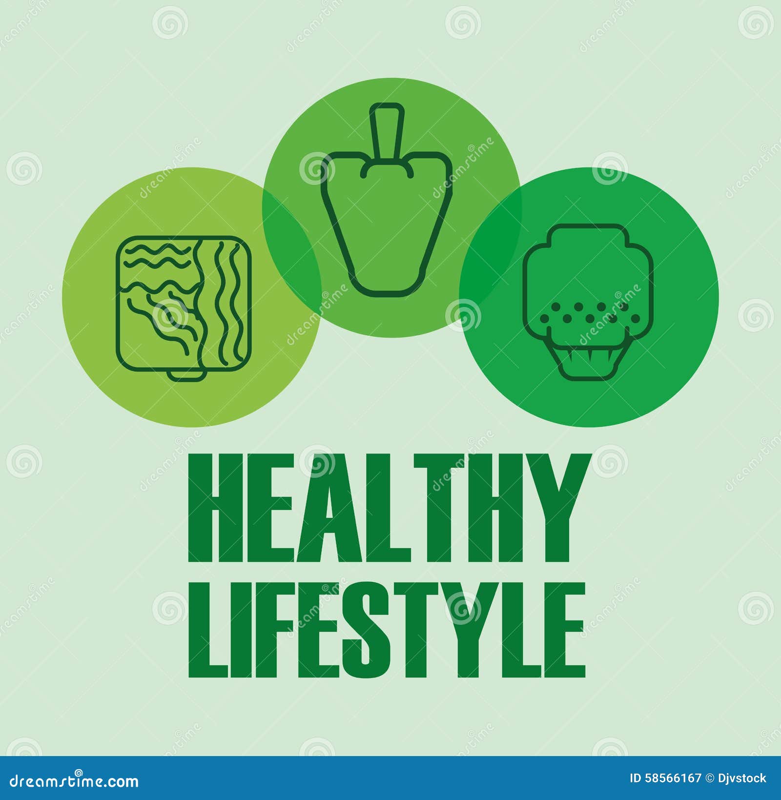 Healthy Lifestyle design stock vector. Illustration of nature - 58566167