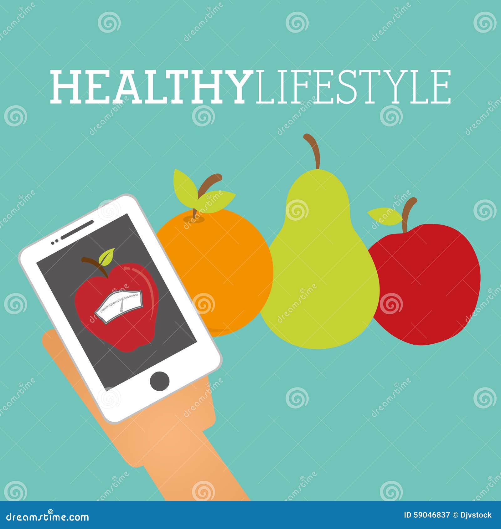 Healthy Lifestyle design stock vector. Illustration of activity - 59046837