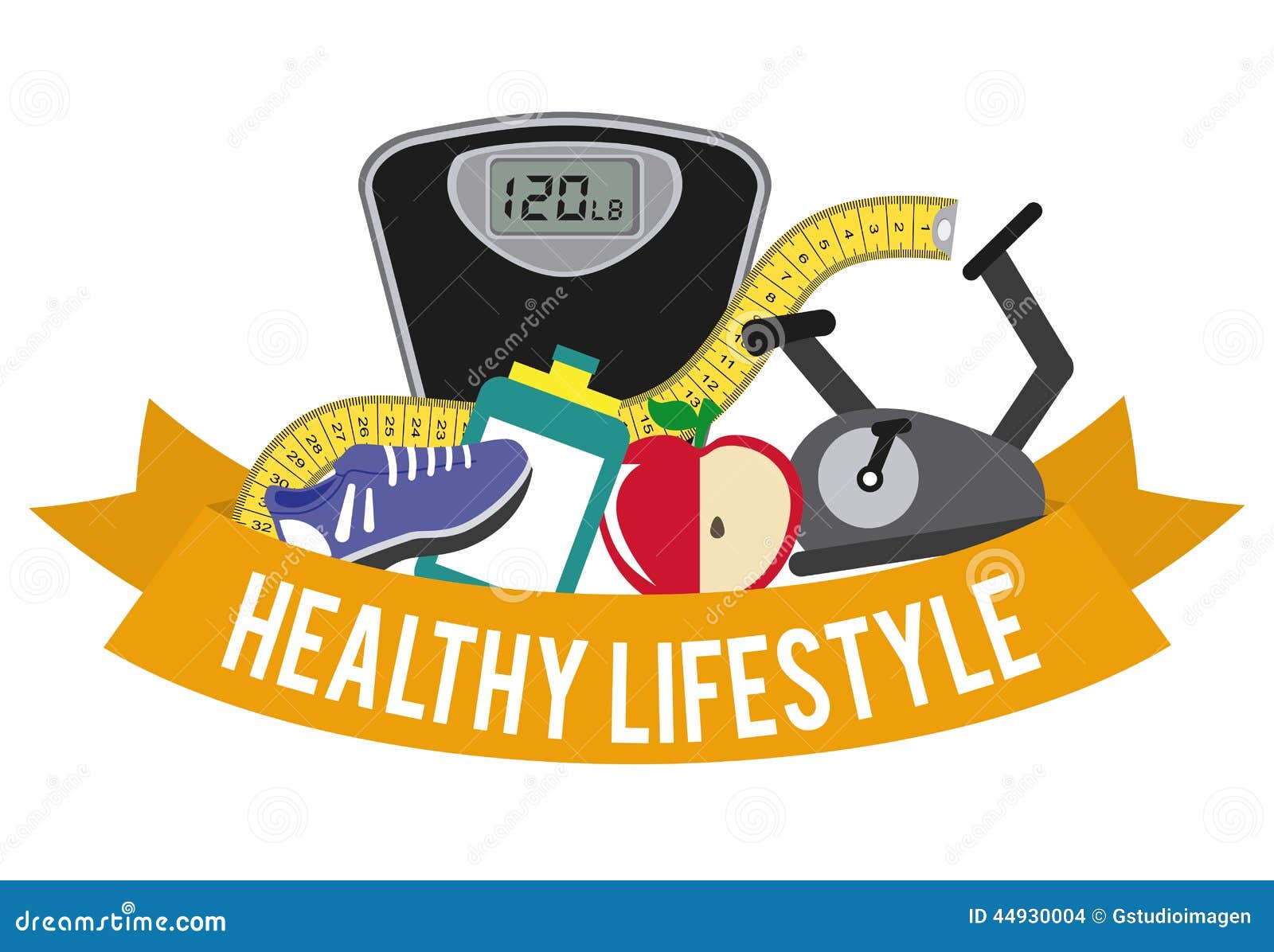 Healthy lifestyle design stock vector. Illustration of design - 44930004