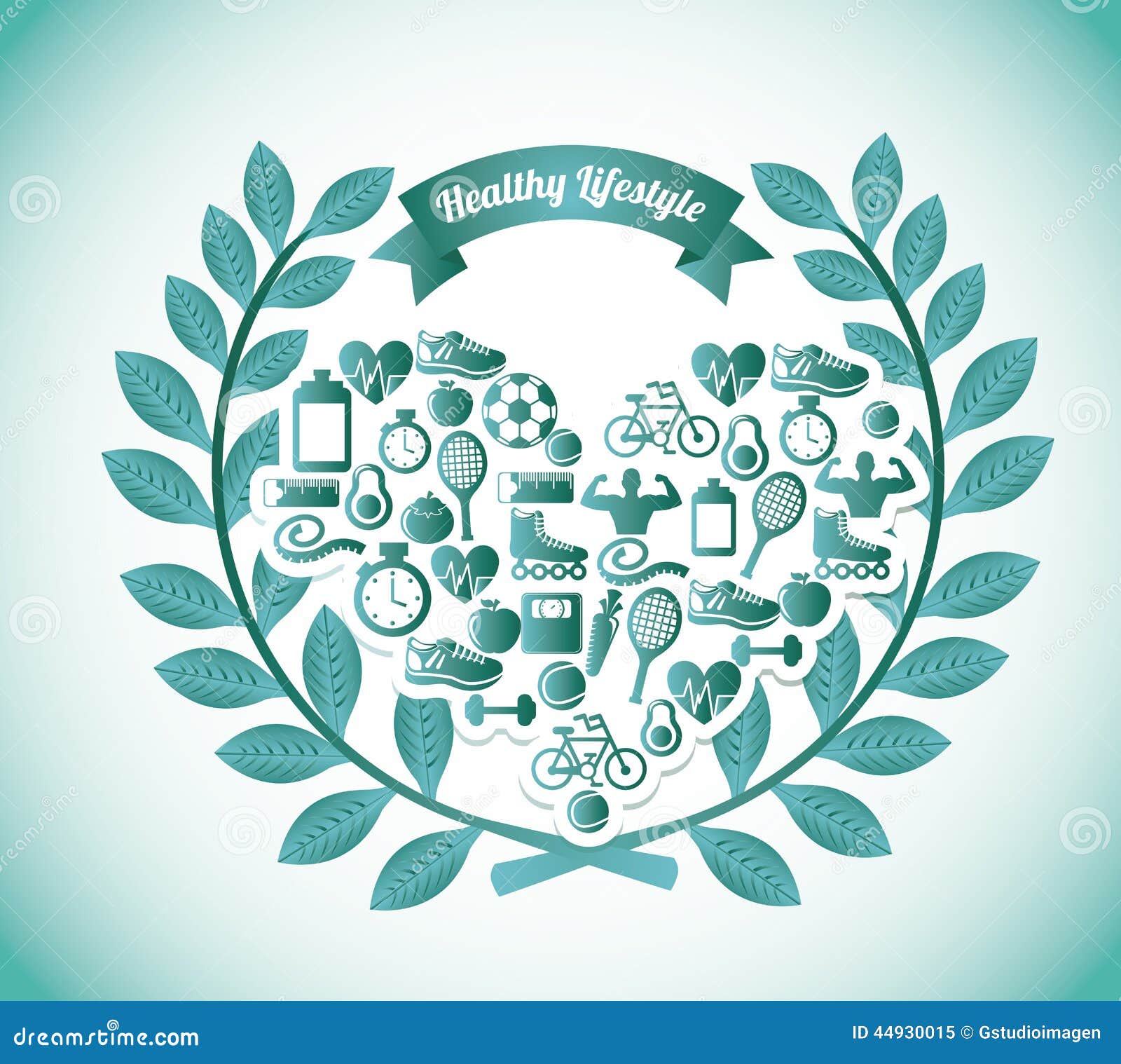 Healthy lifestyle design stock vector. Illustration of style - 44930015