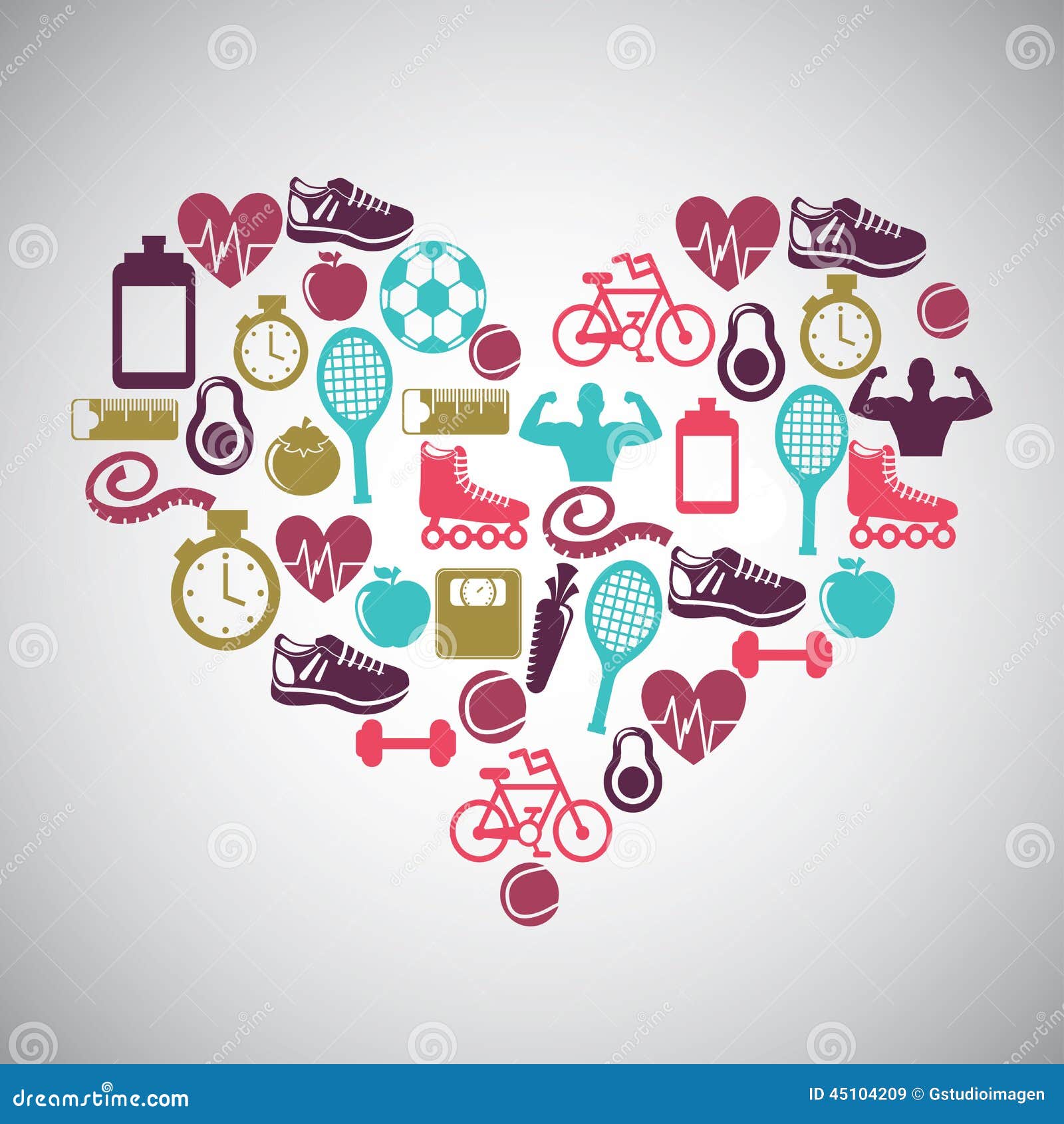 Healthy lifestyle design stock vector. Illustration of healthy - 45104209