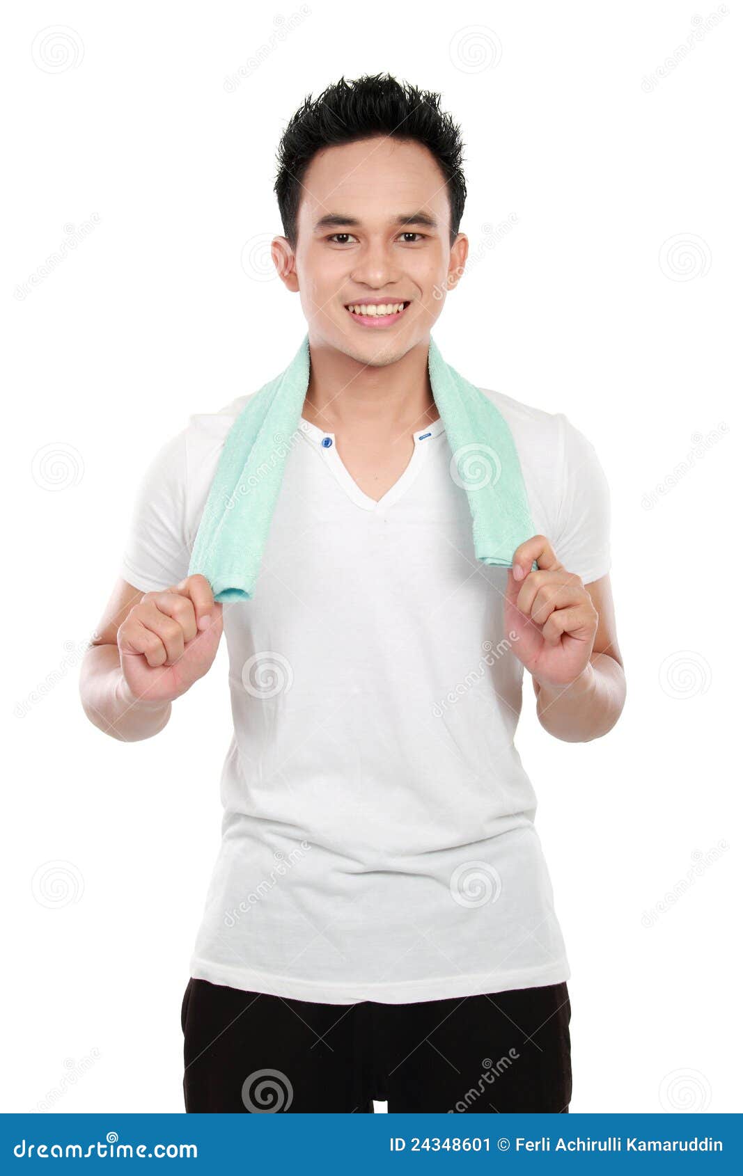 Healthy Lifestyle Smiling Man Stock Image - Image of smiling ...