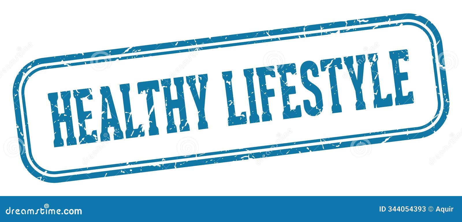 Healthy Lifestyle Stamp. Healthy Lifestyle Rectangular Stamp on White ...