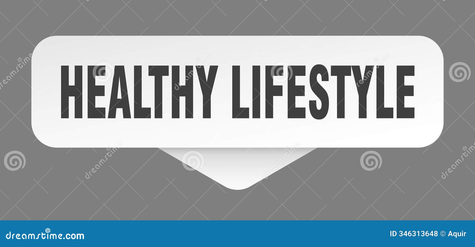 Healthy Lifestyle Sticker. Healthy Lifestyle Sign Isolated on Gray ...