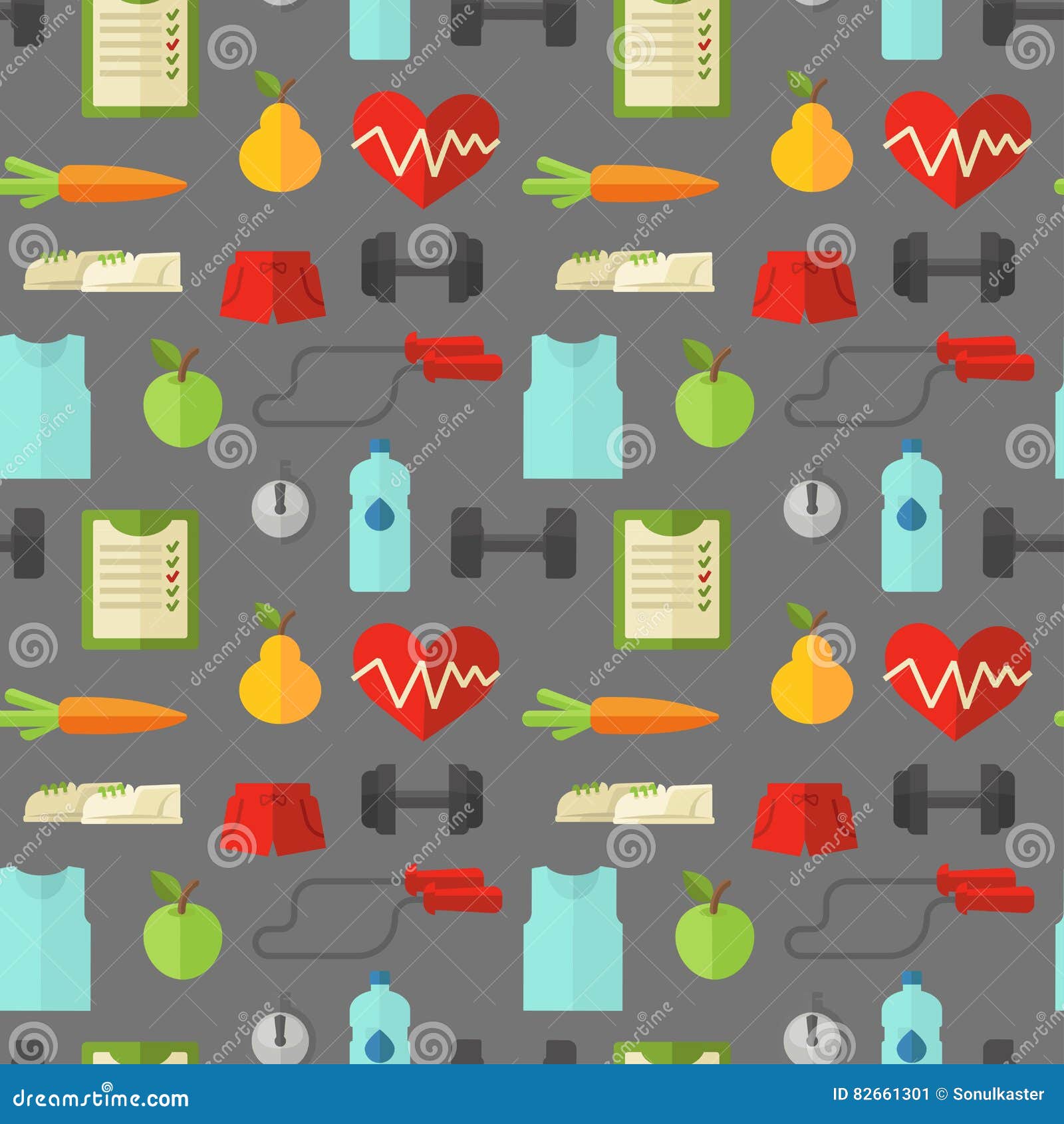 Healthy Lifestyle. Vector Wellness Concept Stock Vector - Illustration ...