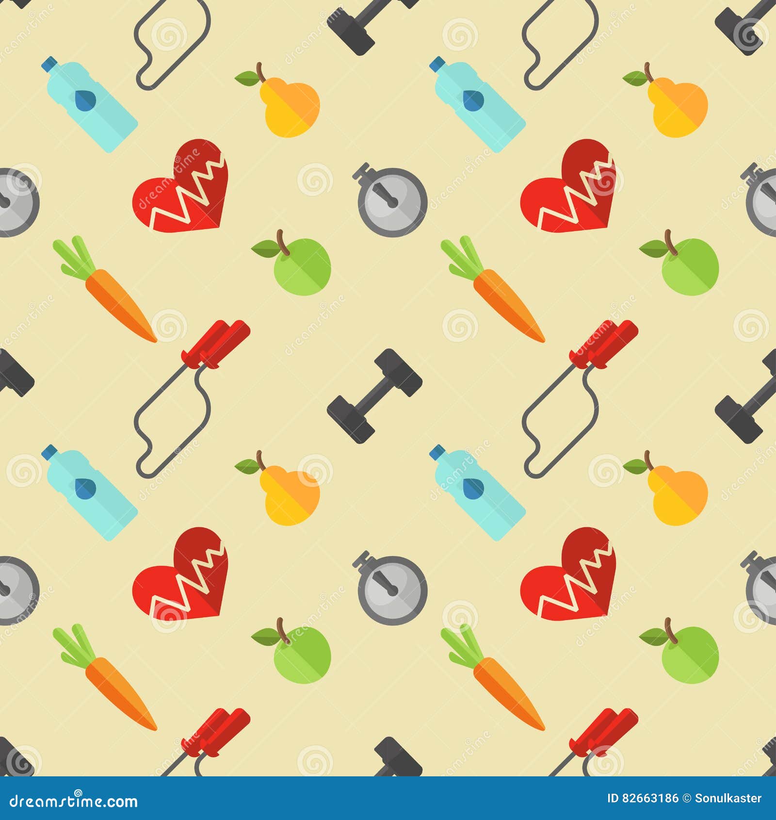 Healthy Lifestyle. Vector Wellness Concept Stock Vector - Illustration ...