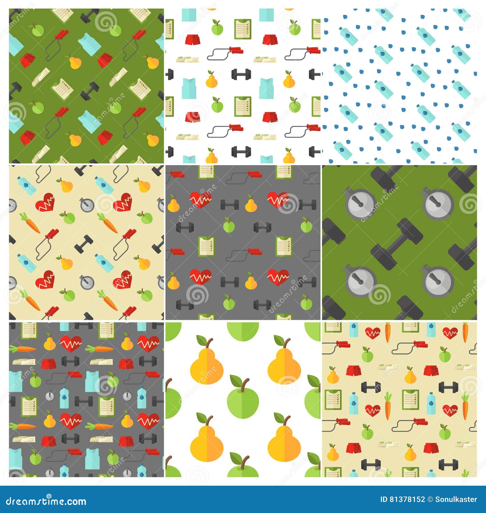 Healthy Lifestyle. Vector Wellness Concept Stock Vector - Illustration ...