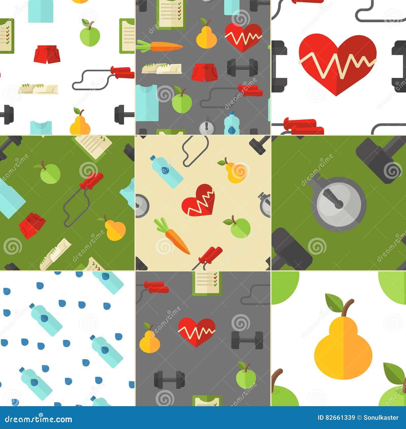 Healthy Lifestyle. Vector Wellness Concept Stock Vector - Illustration ...