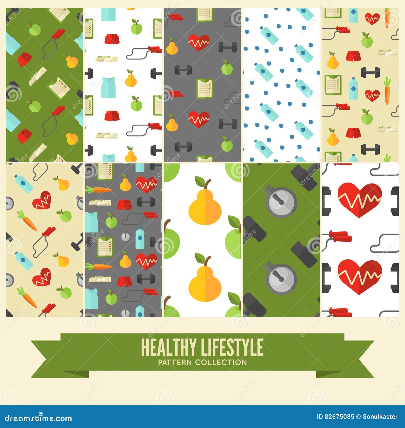Healthy Lifestyle. Vector Wellness Concept Stock Vector - Illustration ...