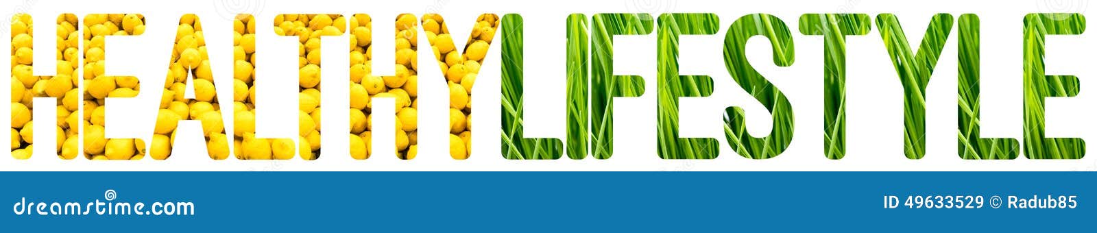 Healthy Lifestyle Word stock image. Image of minerals - 49633529
