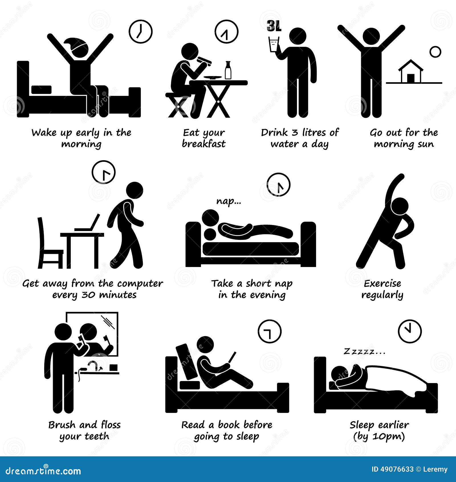 Healthy Lifestyles Daily Routine Tips Cliparts Stock Vector - Image ... Healthy Lifestyles Daily Routine Tips Cliparts Stock Vector - Image ...