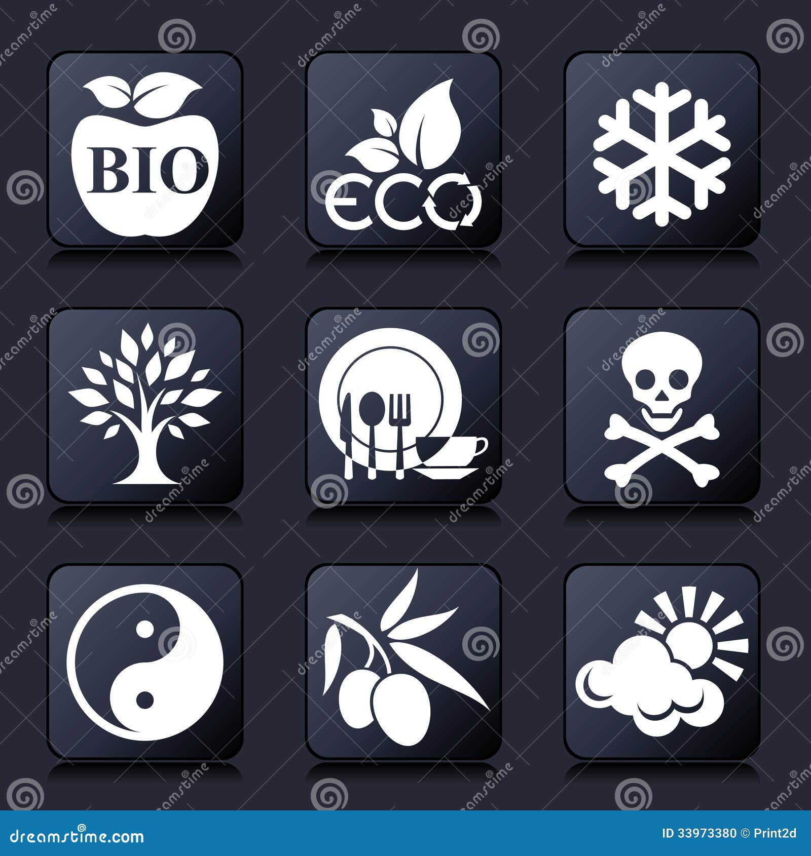 Healthy living icons stock vector. Illustration of lifestyle - 33973380