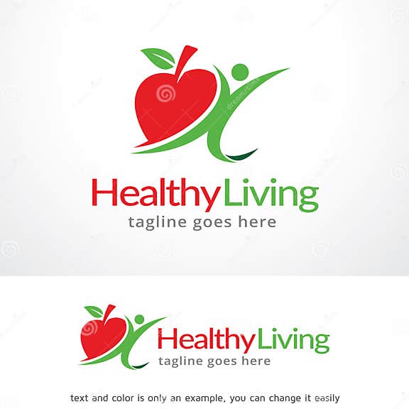 Healthy Living Logo Template Design Vector Stock Vector Illustration