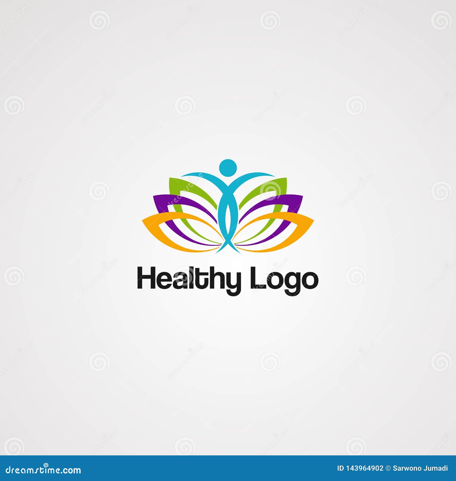 Healthy Logo Vector, Icon, Element, Template for Company Stock Vector ...