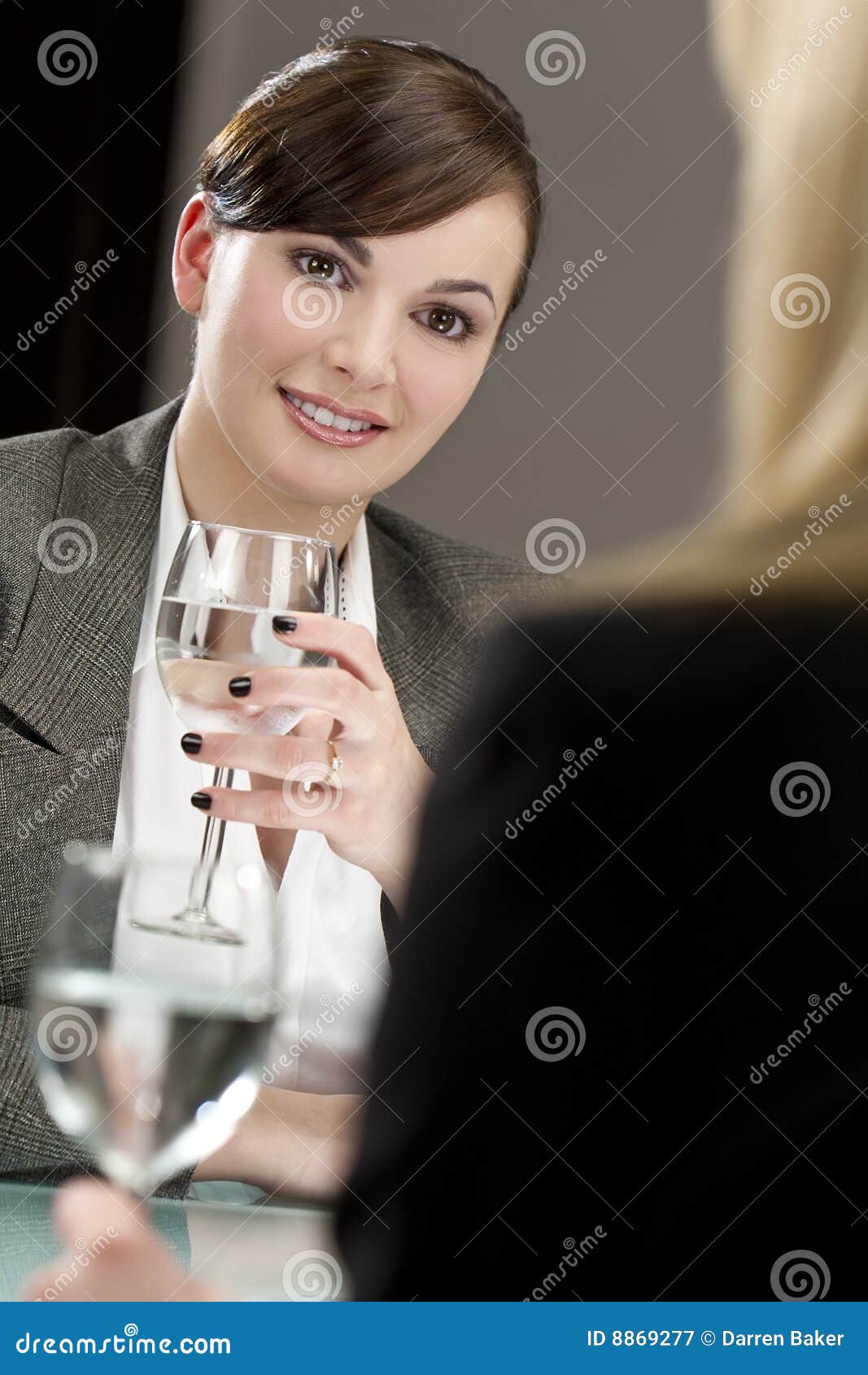 Healthy Lunch Time Drinks stock image. Image of female - 8869277