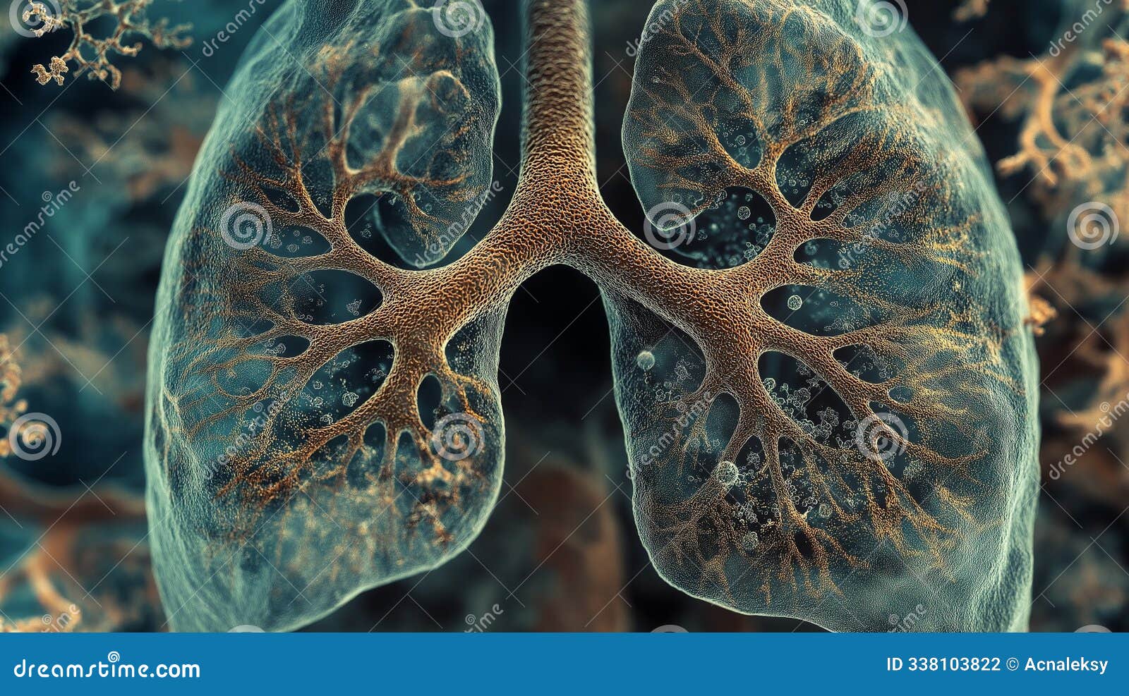 Healthy Lung Tissue, Displaying Its Alveoli and Capillaries Stock Photo ...