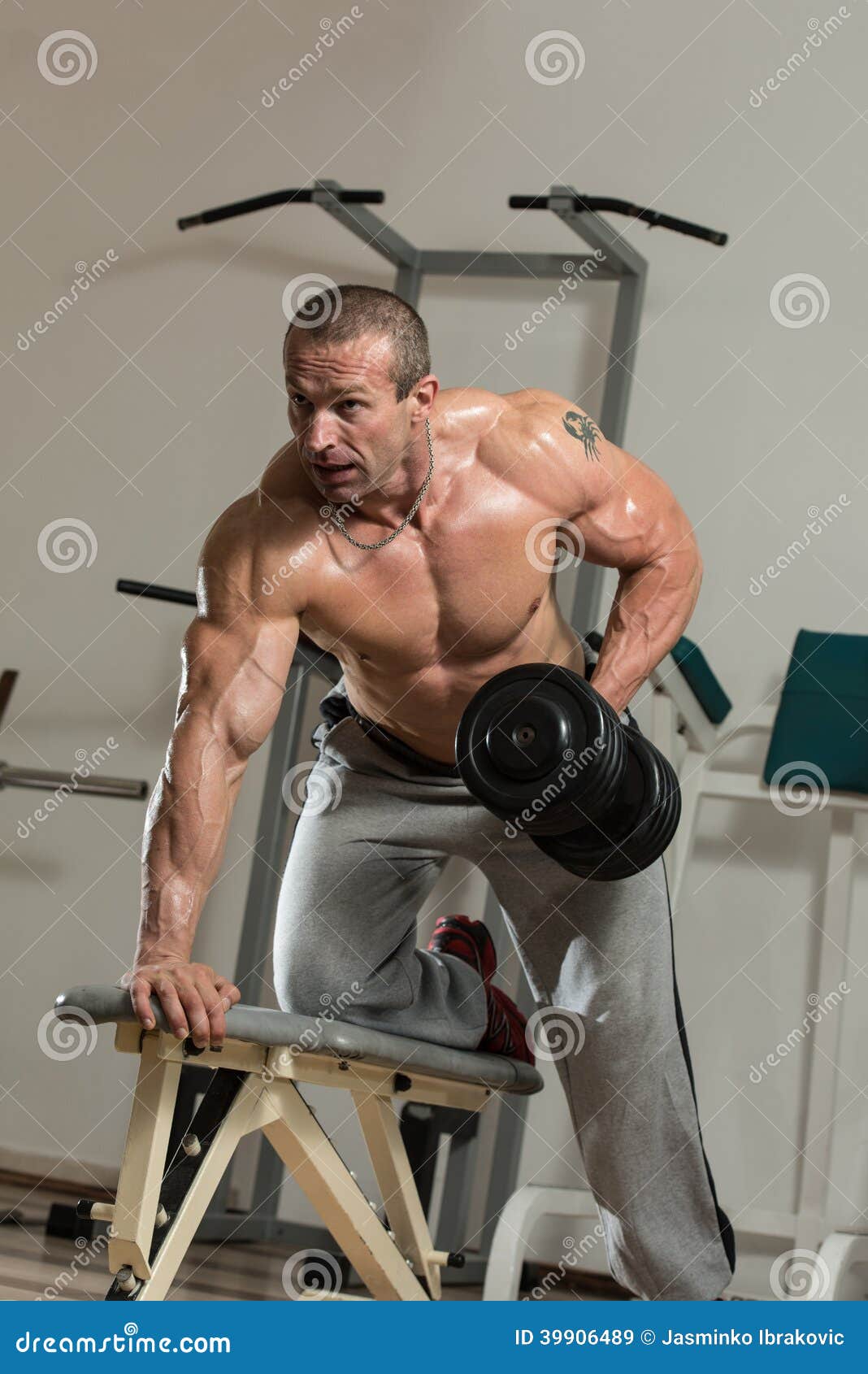 Healthy Man Doing Exercise for Back Stock Image - Image of conscious ...