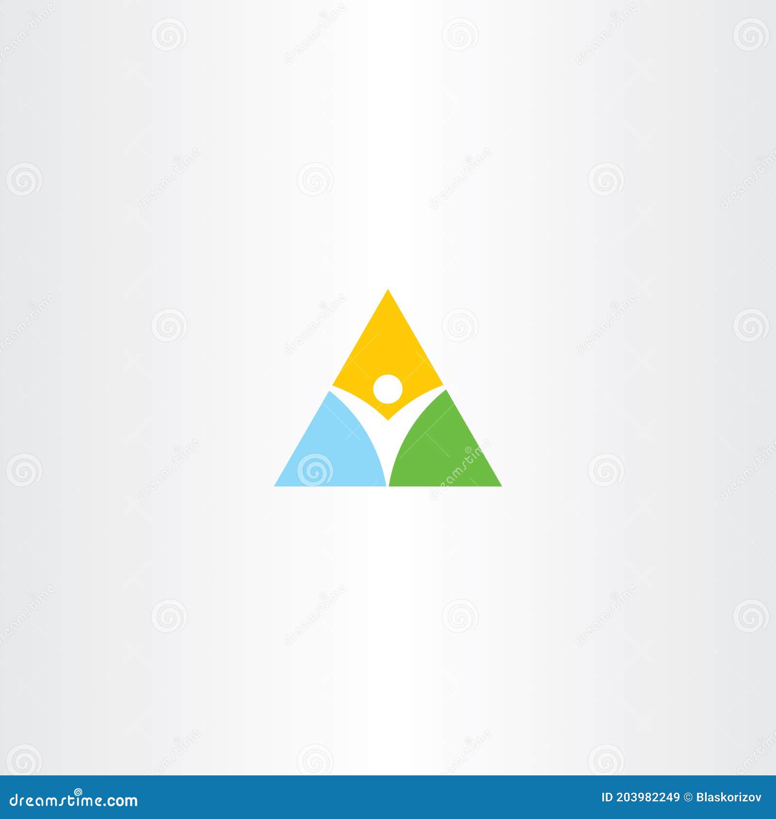 Healthy Man Triangle Logo Sign Vector Icon Stock Vector - Illustration ...
