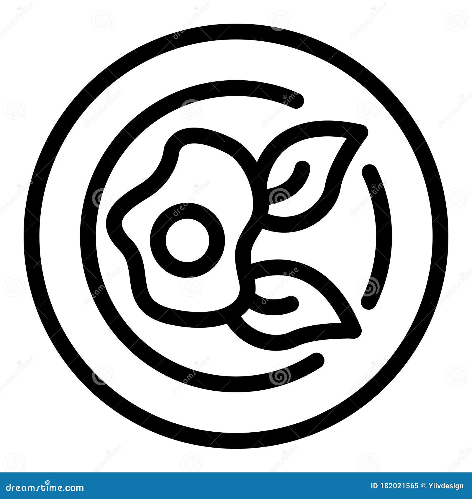 Healthy Meal Icon, Outline Style Stock Vector - Illustration of ...