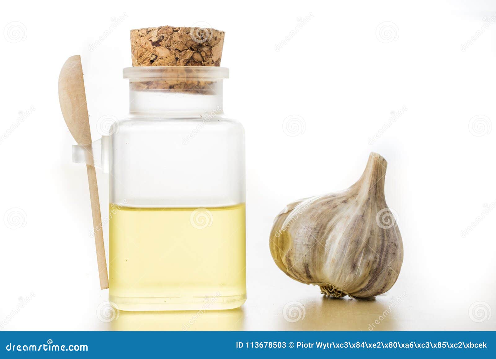 A Healthy and Medicinal Garlic Syrup Squeezed with a Kitchen Squeezer ...