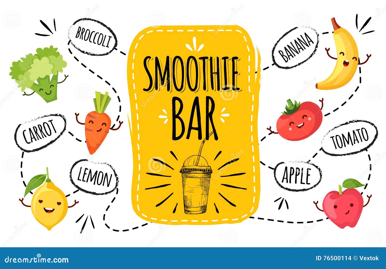Healthy Menu. Smoothie Bar. Stock Vector - Illustration of nutrition ...
