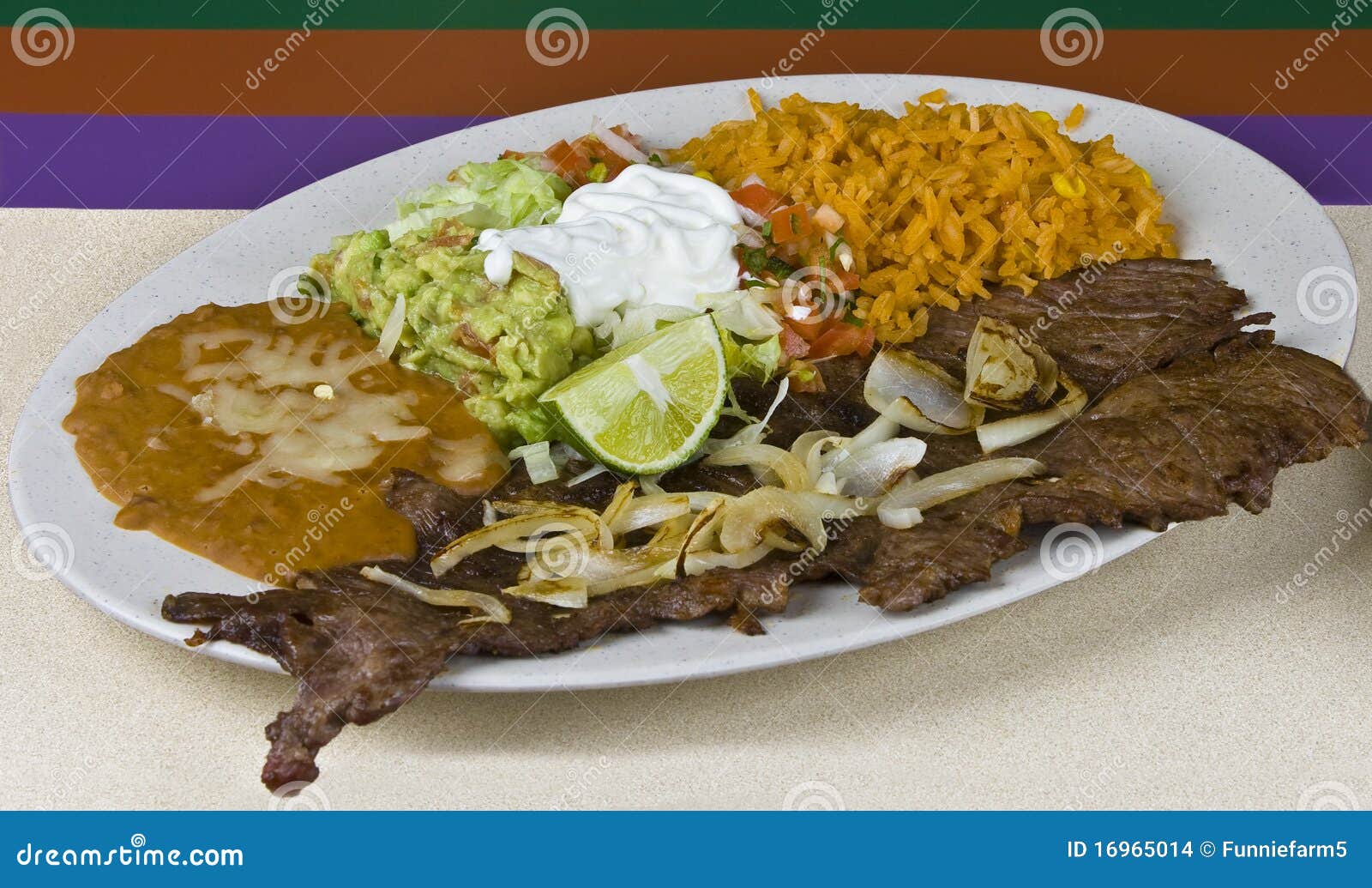 Healthy Mexican Meal, Grilled Beef and Vegetables Stock Photo - Image ...