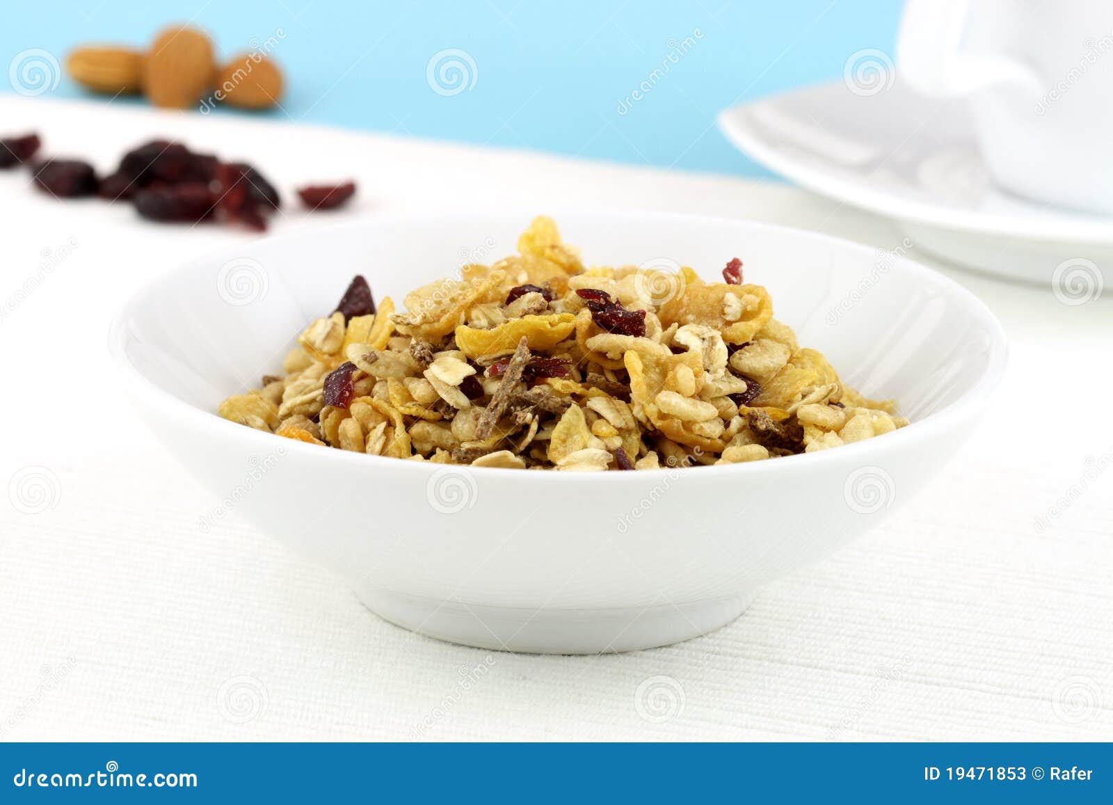 Healthy muesli breakfast stock image. Image of meal, berries - 19471853