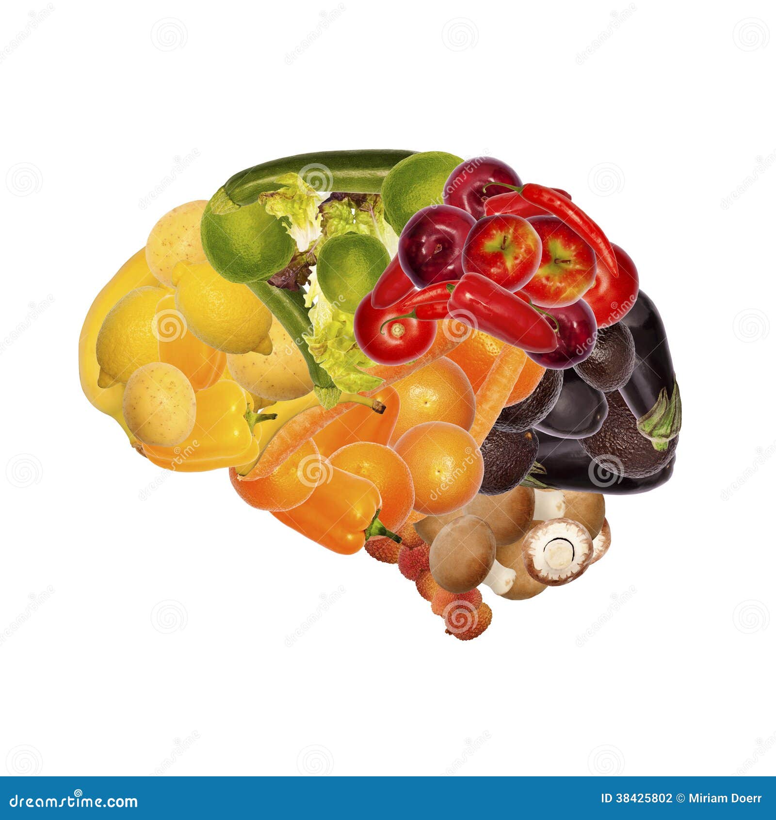 Healthy Nutrition is Good for Brain Stock Photo - Image of background ...