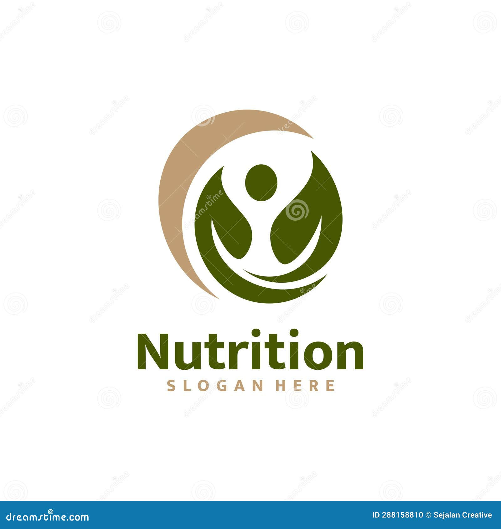 Healthy Nutrition Logo Template Design Stock Vector Illustration Of