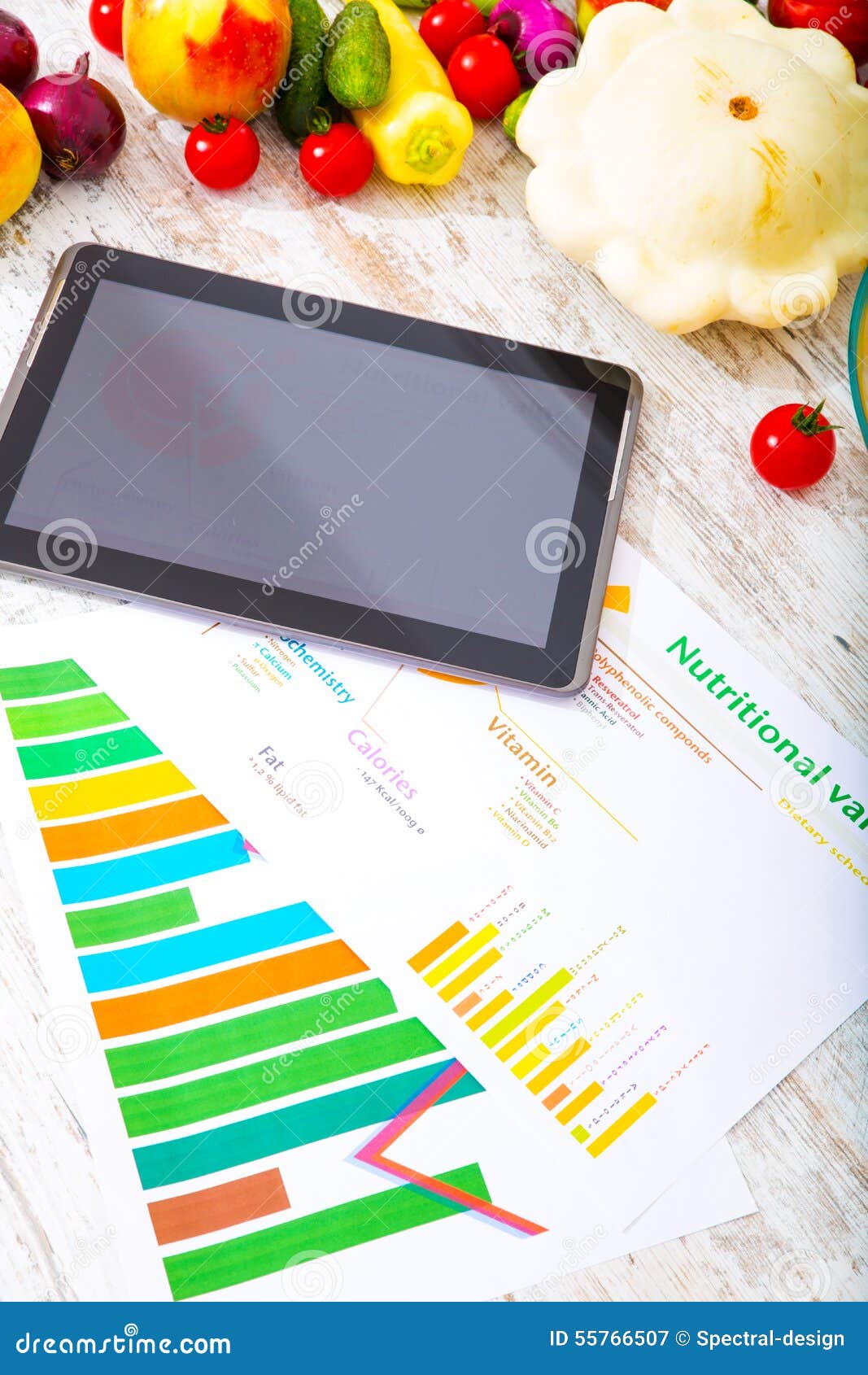 Healthy Nutrition and Tablet Stock Image - Image of diet, internet ...