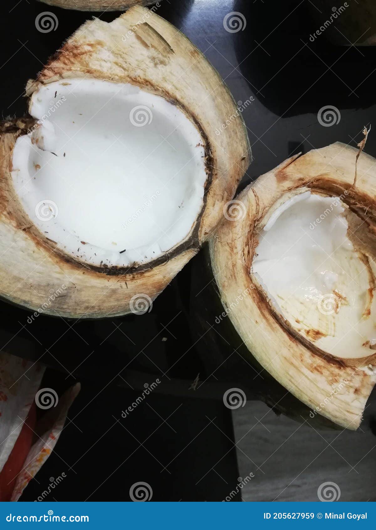 Healthy and Nutritious Coconut Meat Stock Image - Image of green ...