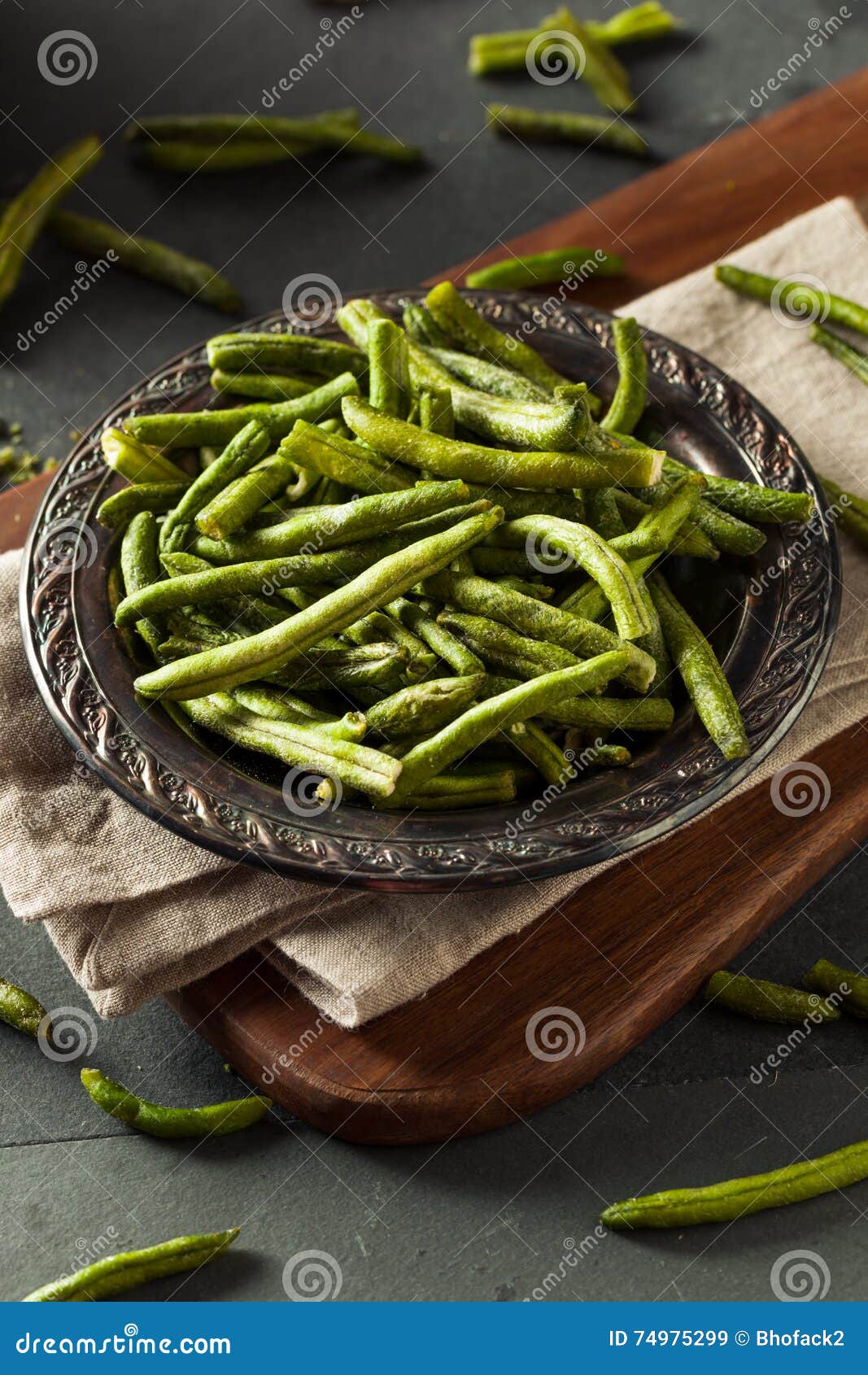 Healthy Nutritious Dehydrated Green Bean Chips Stock Image - Image of ...