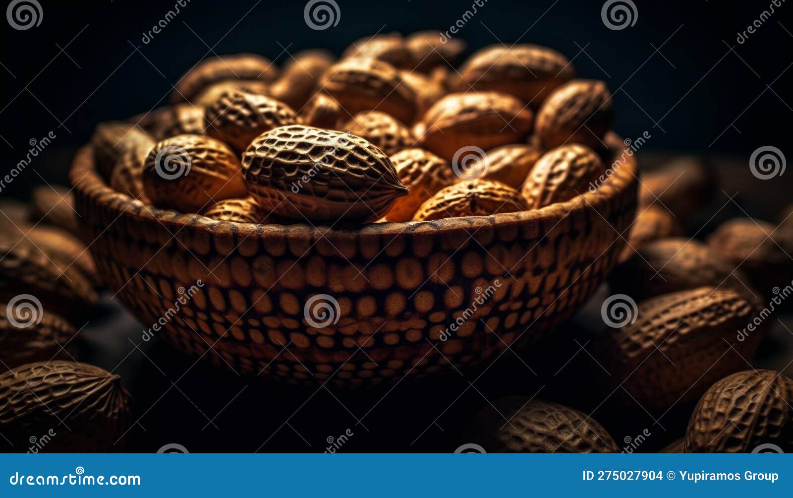 Healthy Nuts in a Nutshell, a Snack Generated by AI Stock Illustration ...