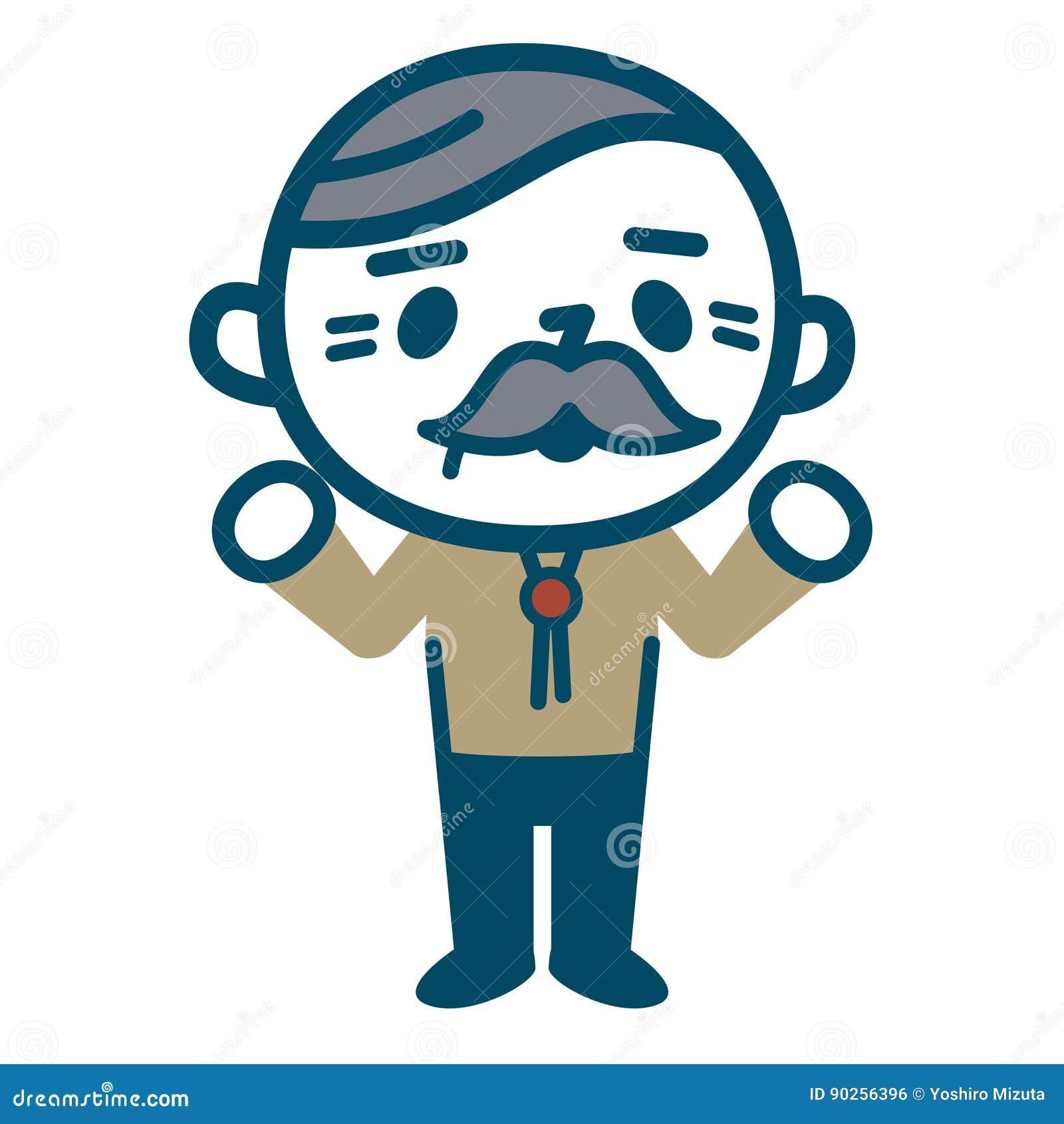 Healthy old man stock vector. Illustration of vitality - 90256396